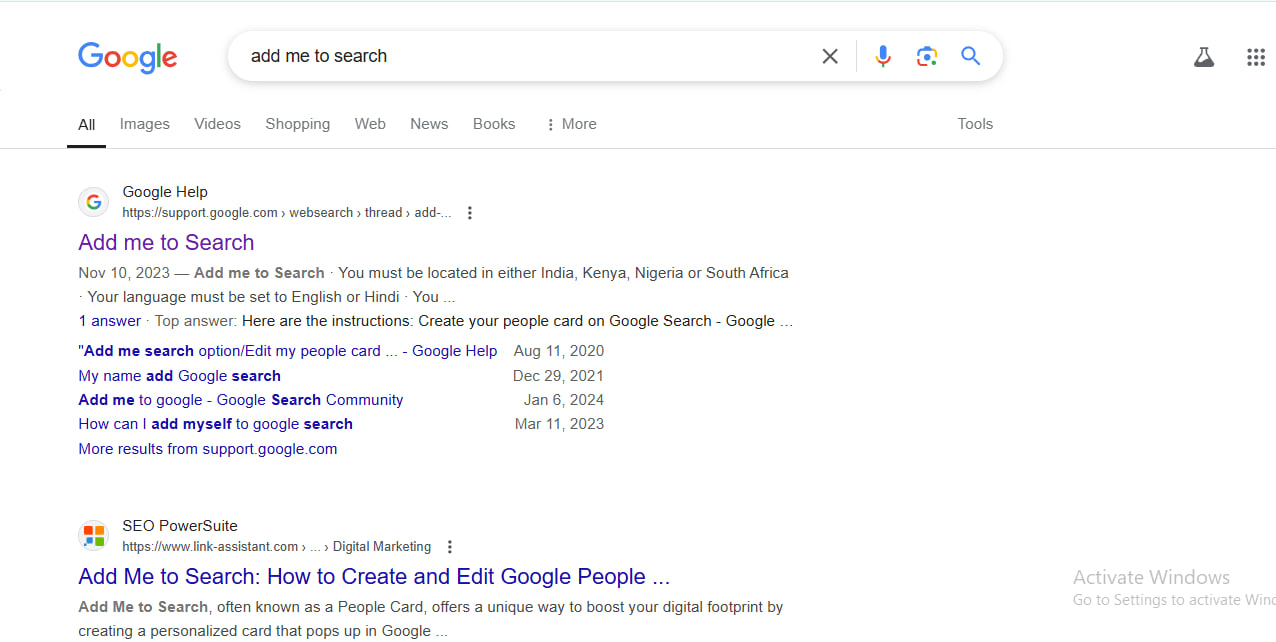 Create Your Google People Card with Add Me to Search